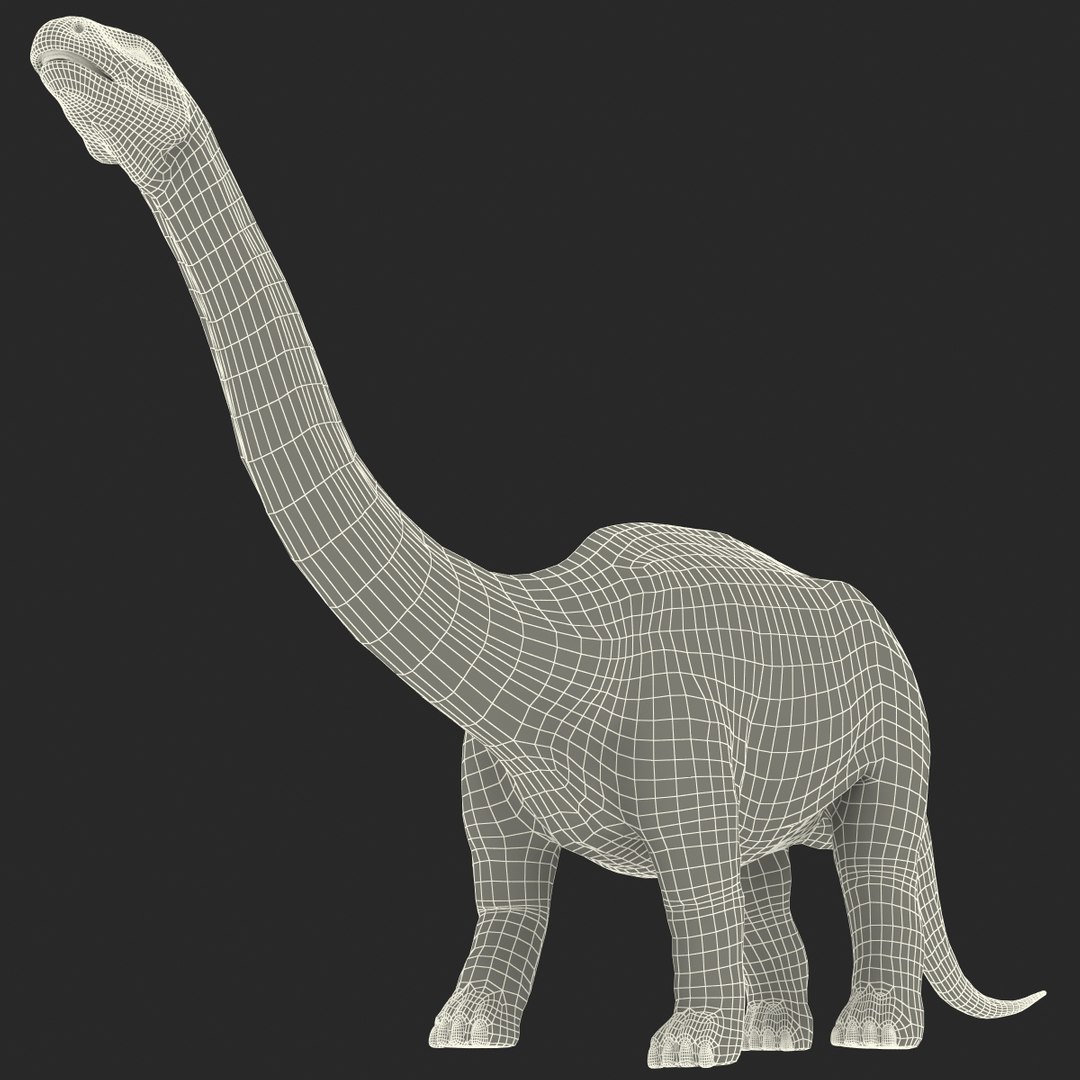 brontosaurus pose 1 3d 3ds