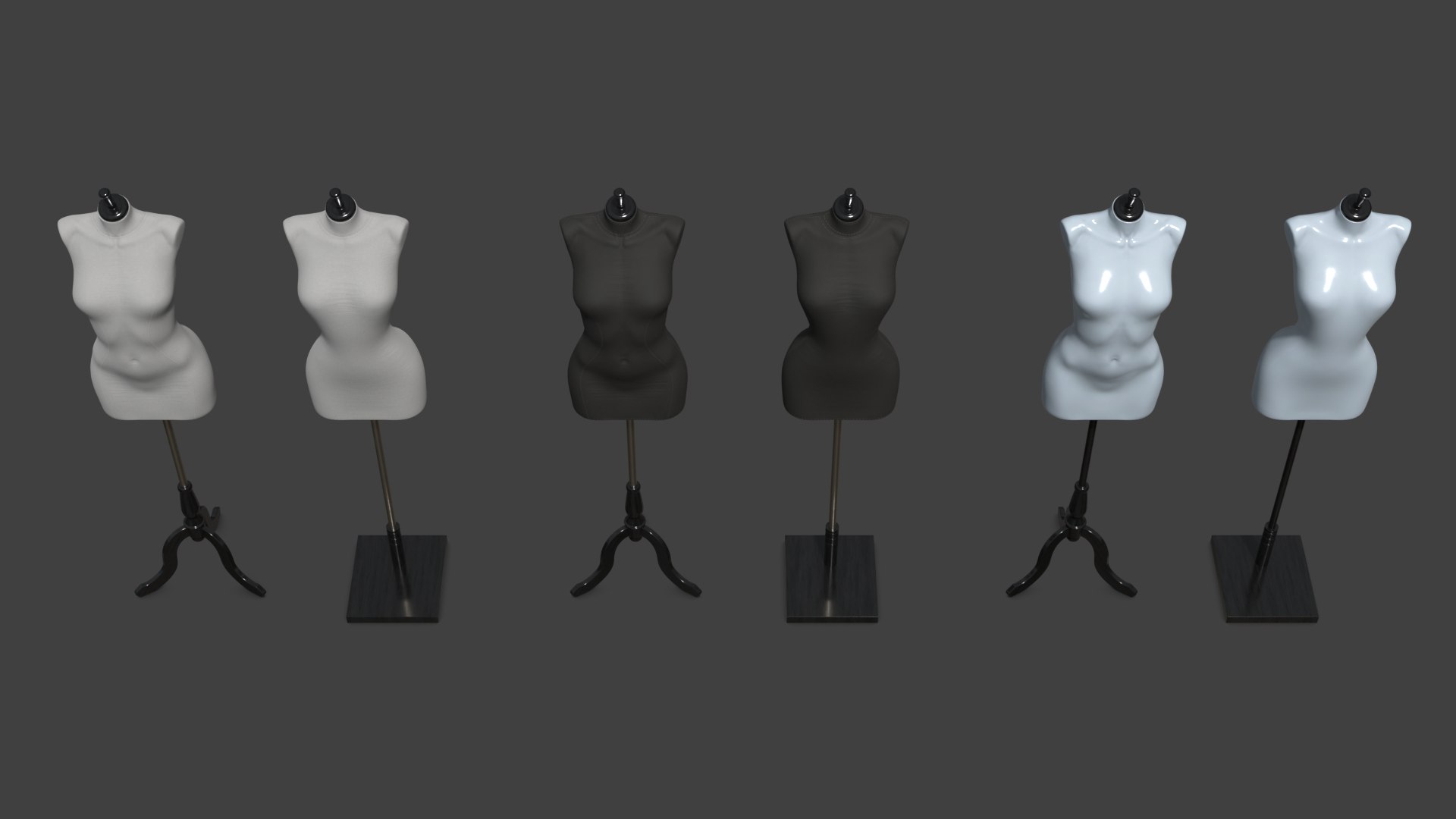Female Torso Mannequin Pack 3D Model - TurboSquid 1919441