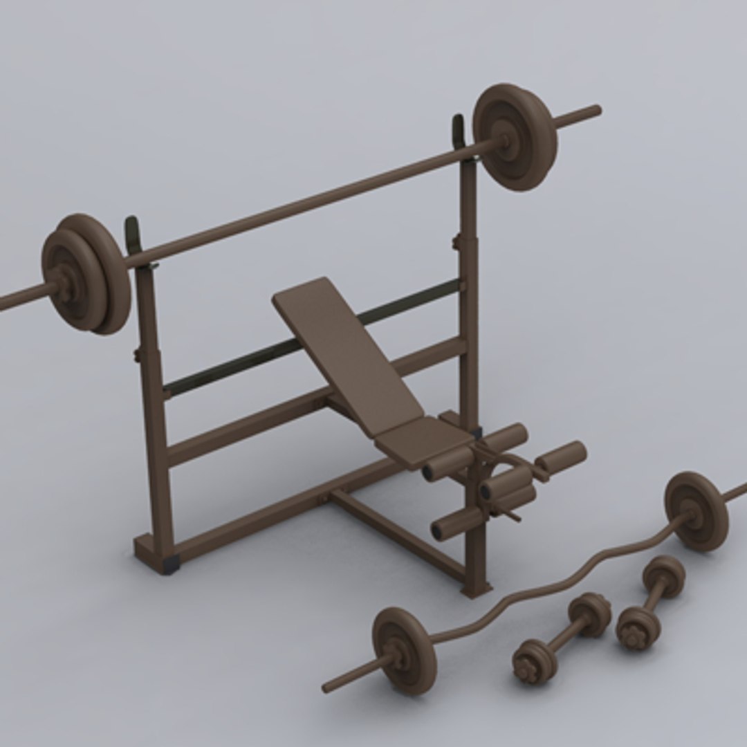 Dumbbell Benchpress Bench 3ds