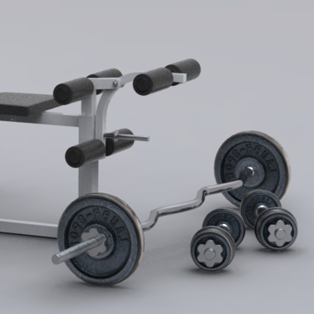 Dumbbell Benchpress Bench 3ds