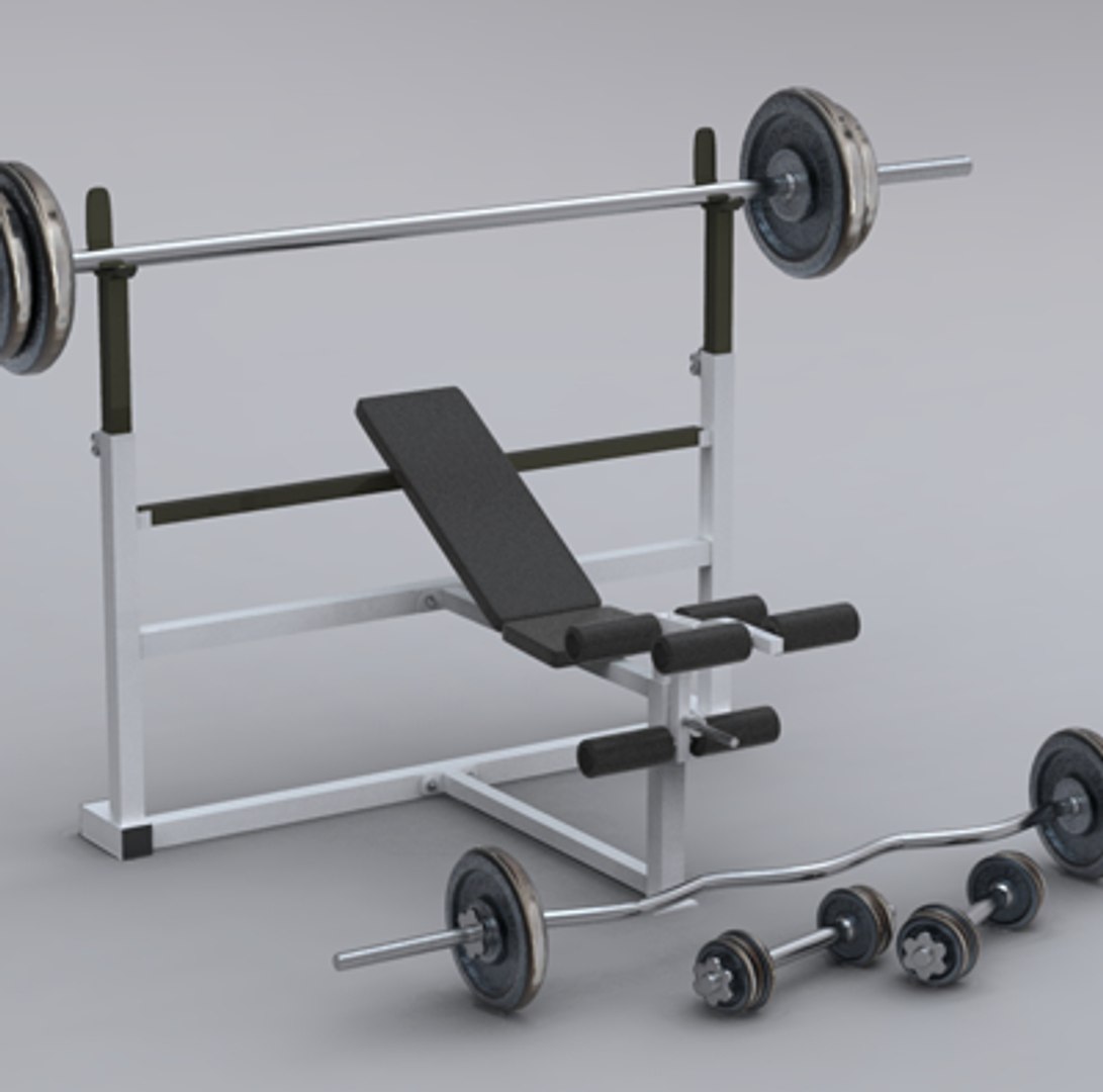 Dumbbell Benchpress Bench 3ds