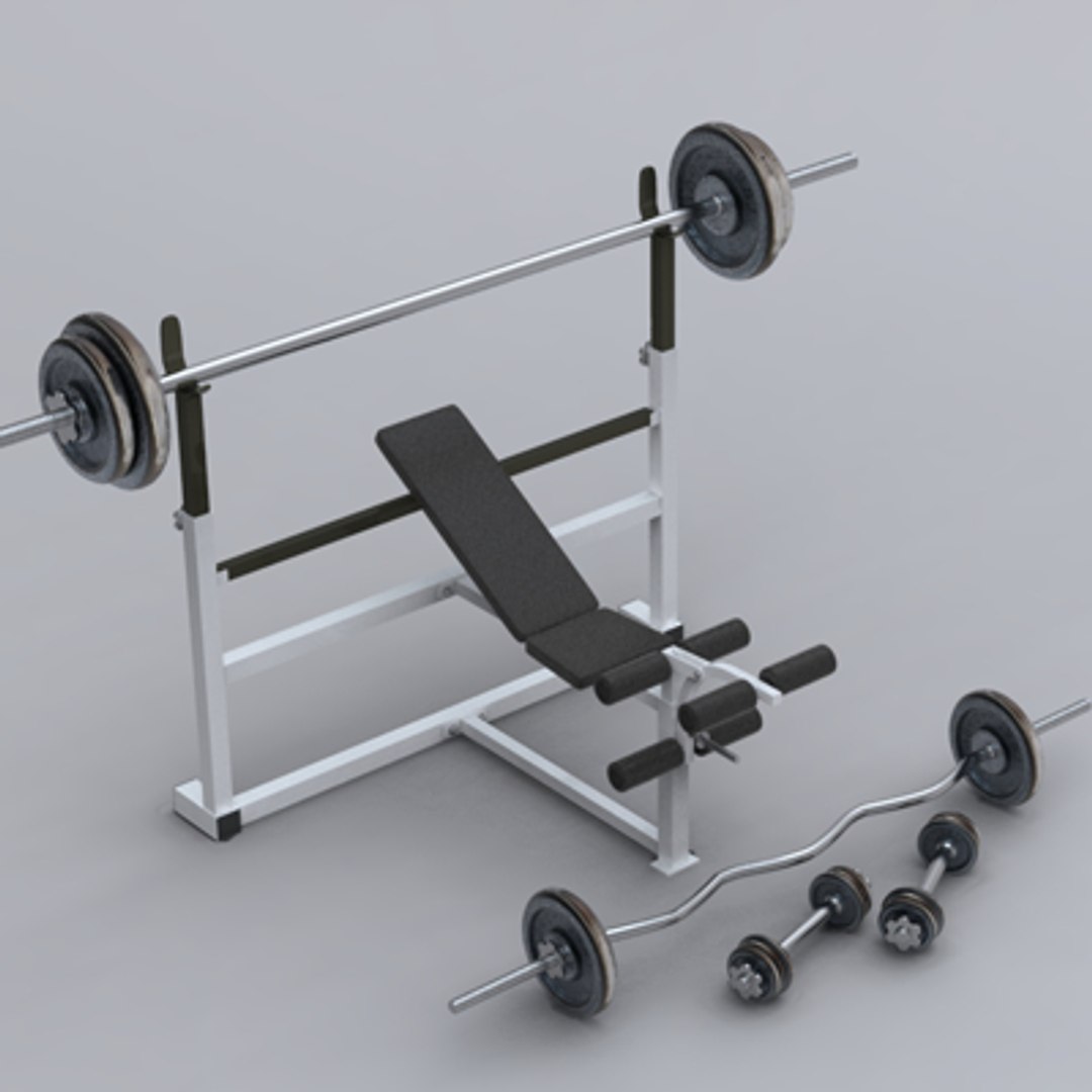 Dumbbell Benchpress Bench 3ds