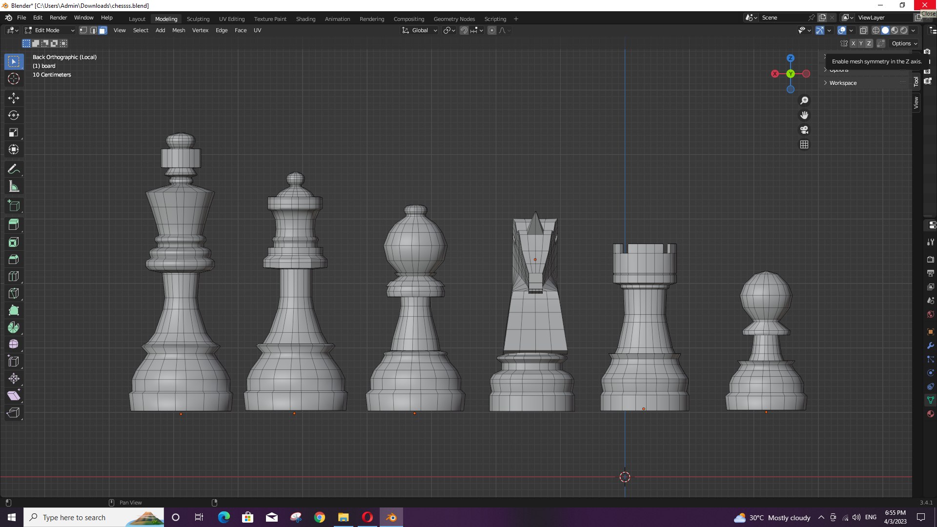 Wooden Chess Set 3D Model - TurboSquid 2036292