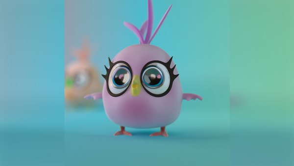 3D Cartoon Bird Cute - TurboSquid 1884116