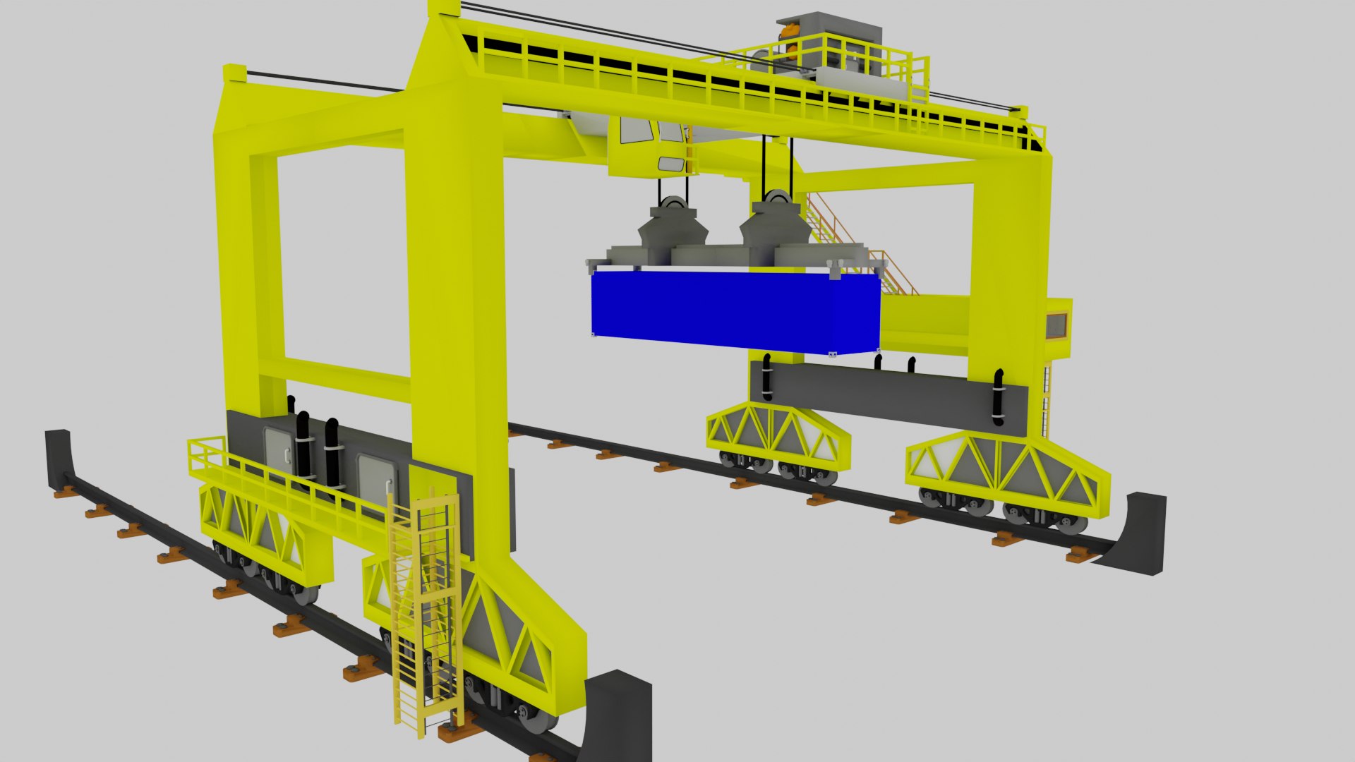 3D Container Cargo Crane Loader Model - TurboSquid 1862450