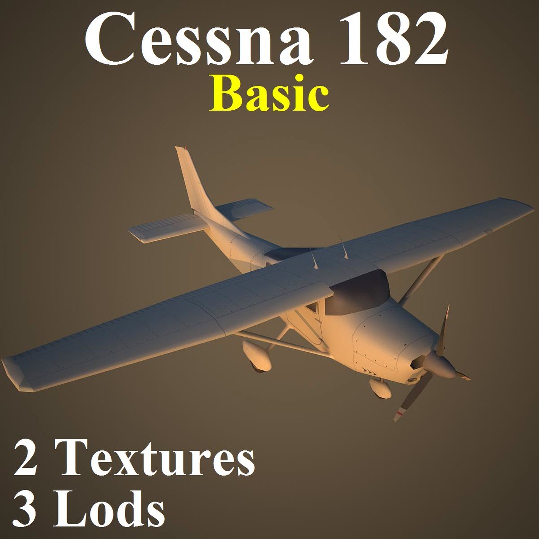 3d Cessna 182 Basic Model