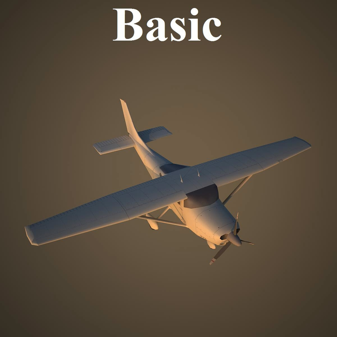 3d Cessna 182 Basic Model