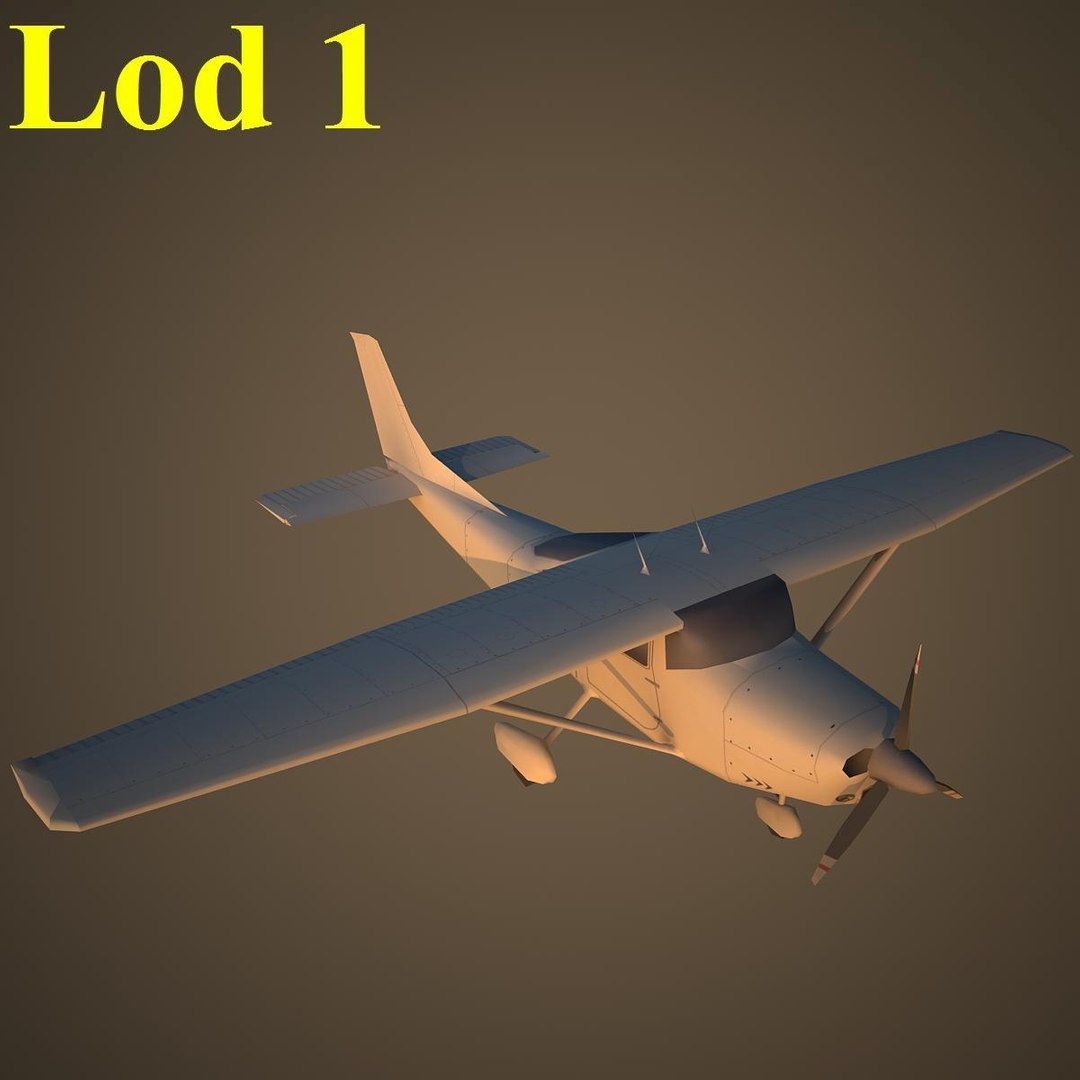 3d Cessna 182 Basic Model