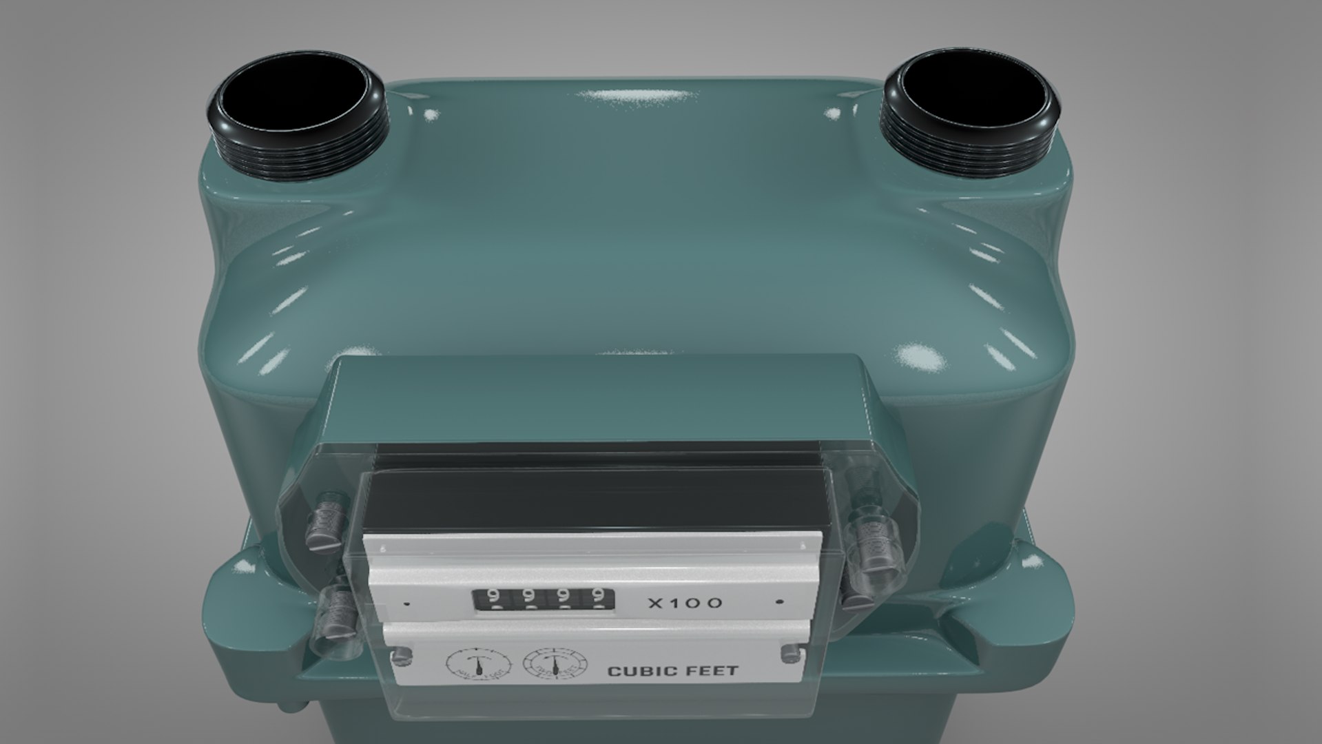3D Gas Meter Bk-250 Green Model - TurboSquid 1368941