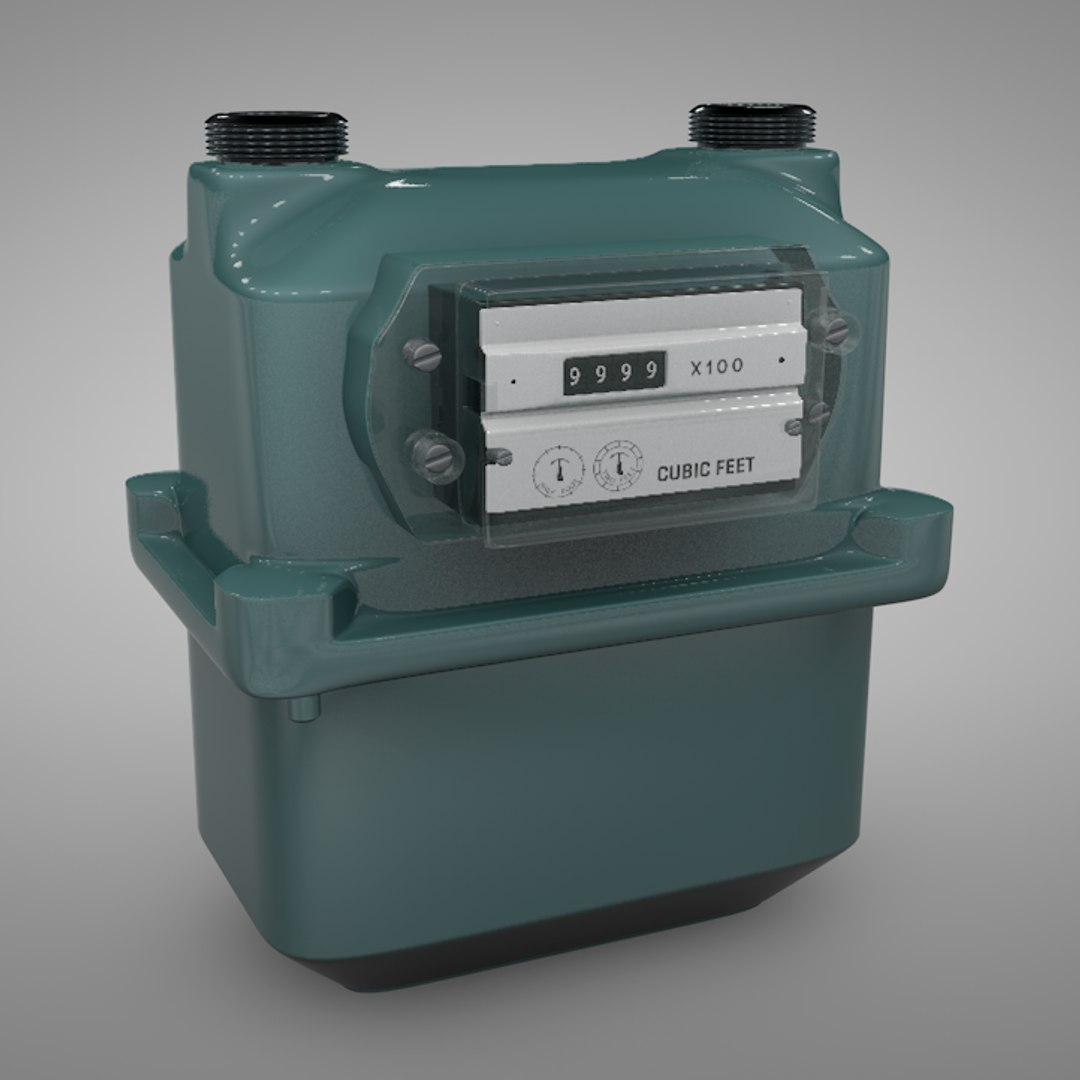 3D Gas Meter Bk-250 Green Model - TurboSquid 1368941