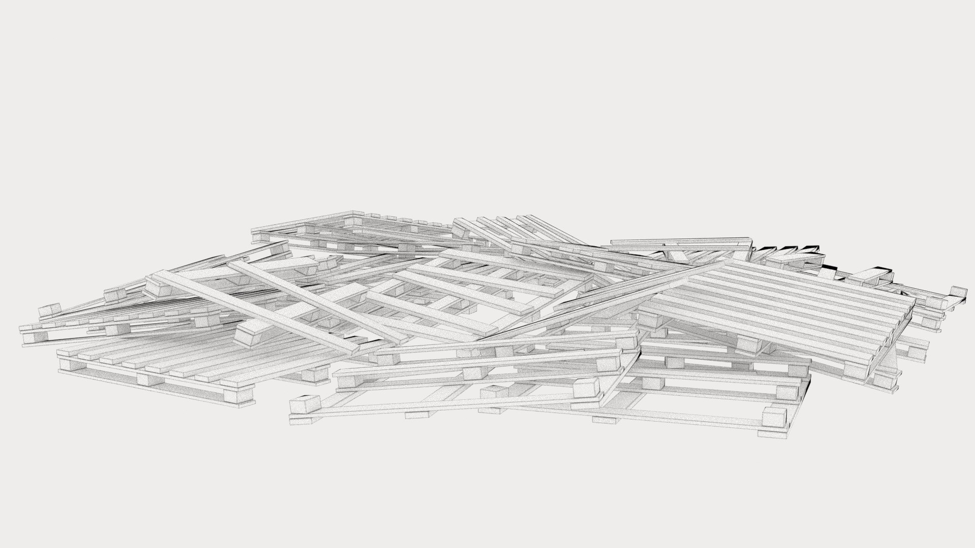 3D Pallet Pile 3 Model - TurboSquid 1949382