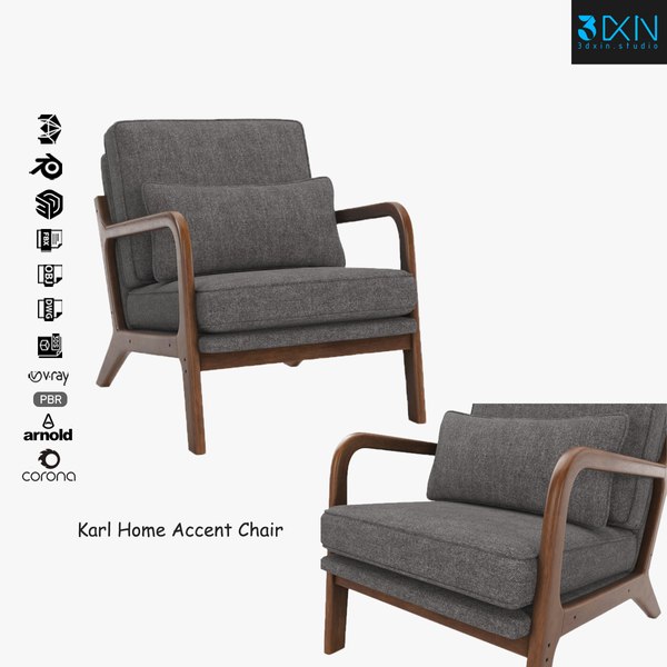 modelo 3d Silla decorativa Karl Home - TurboSquid 2245302