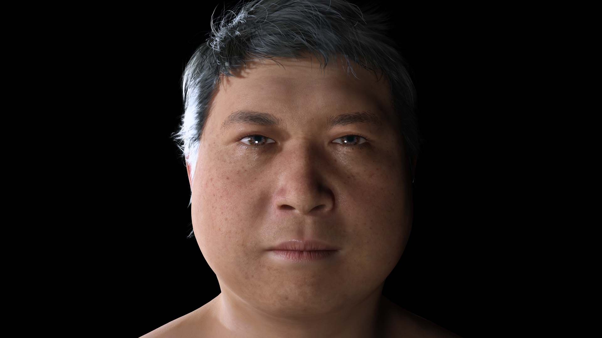 3D Realistic Asian Fat Man Low-poly - TurboSquid 2230089