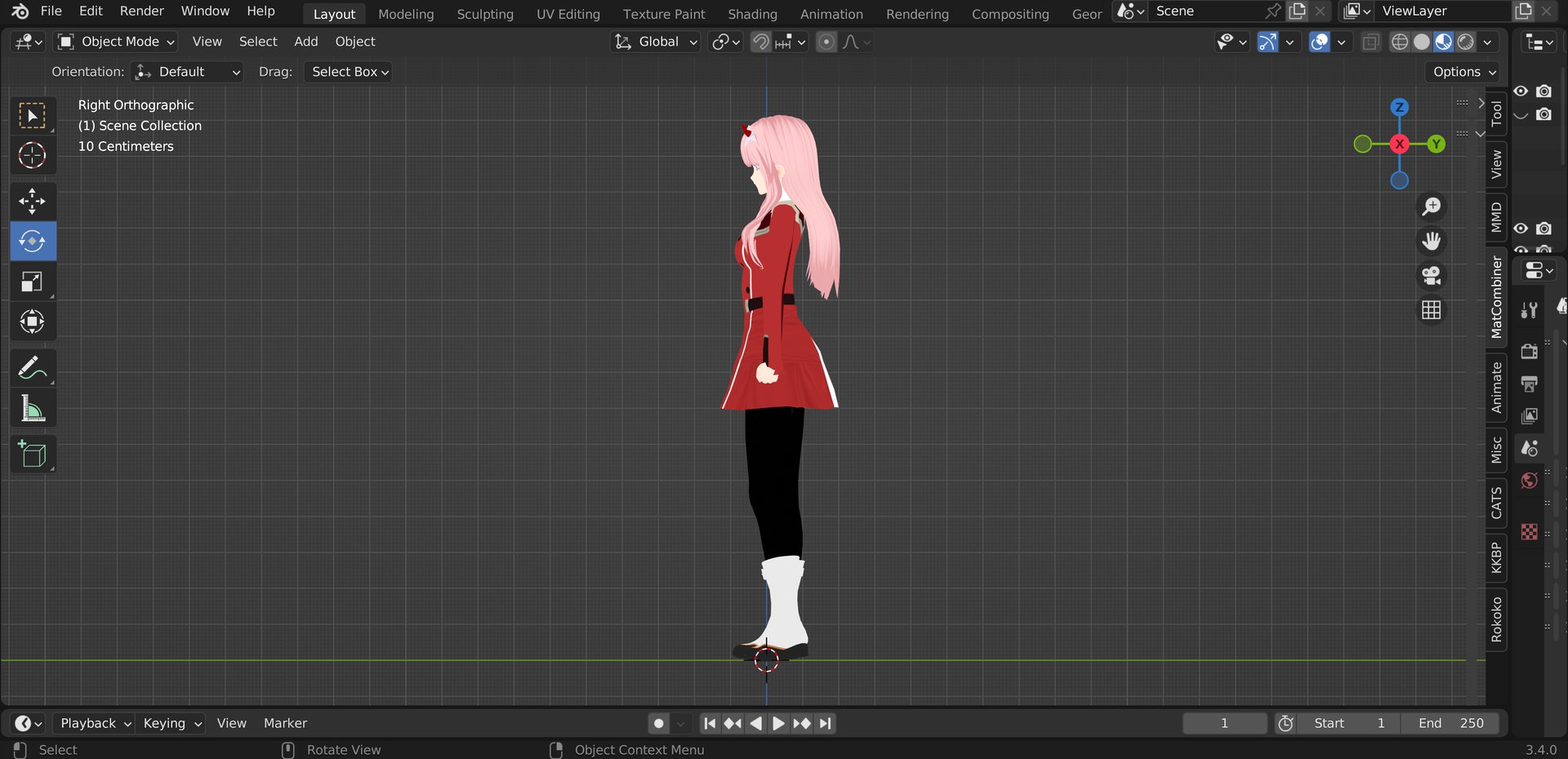 Zero Two 3D Fan Art From Darling In The FranXX Format Blender And Unity ...