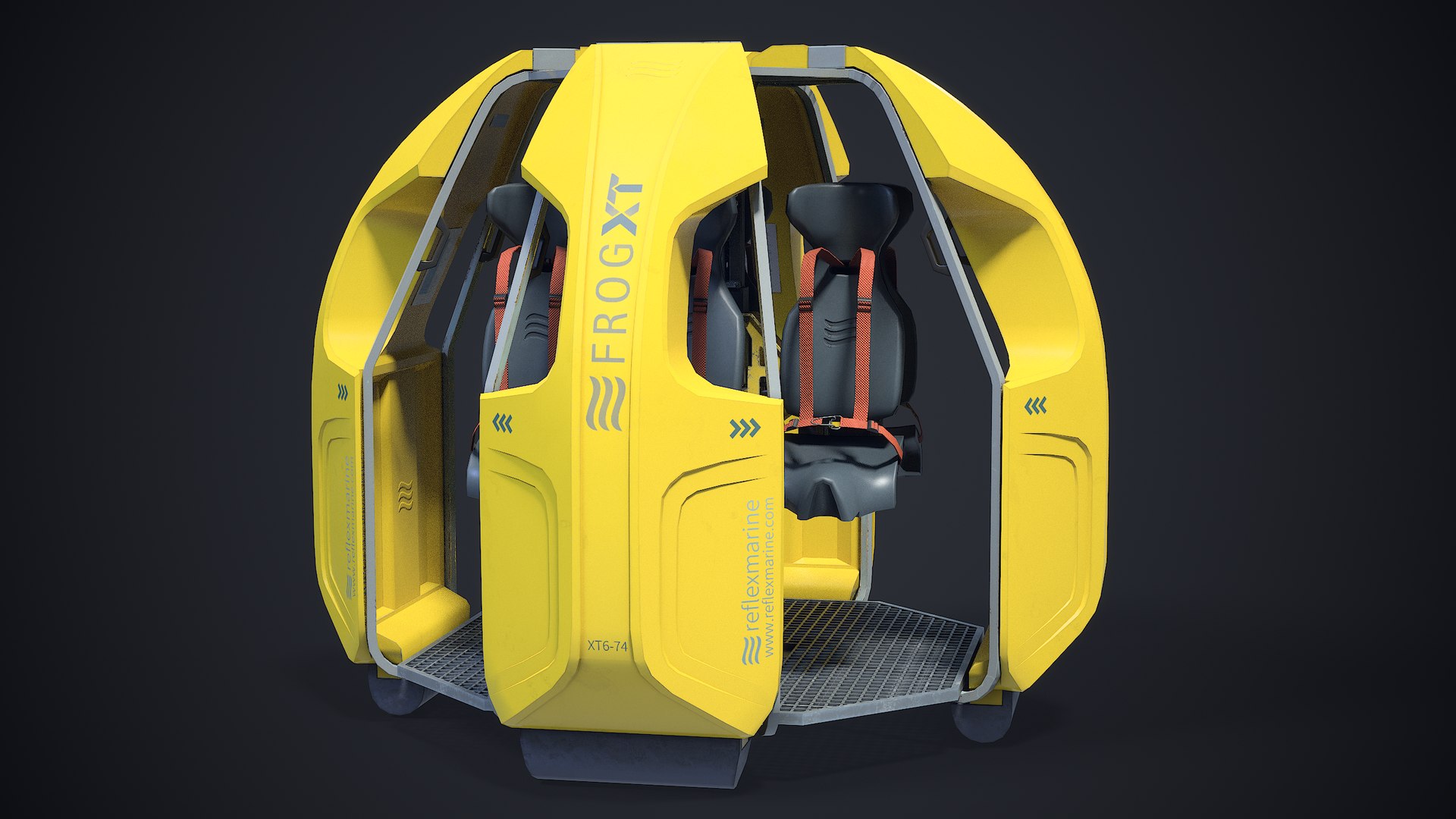 3D Frog X-T6 Offshore Crane Transfer Carrier - TurboSquid 1893660