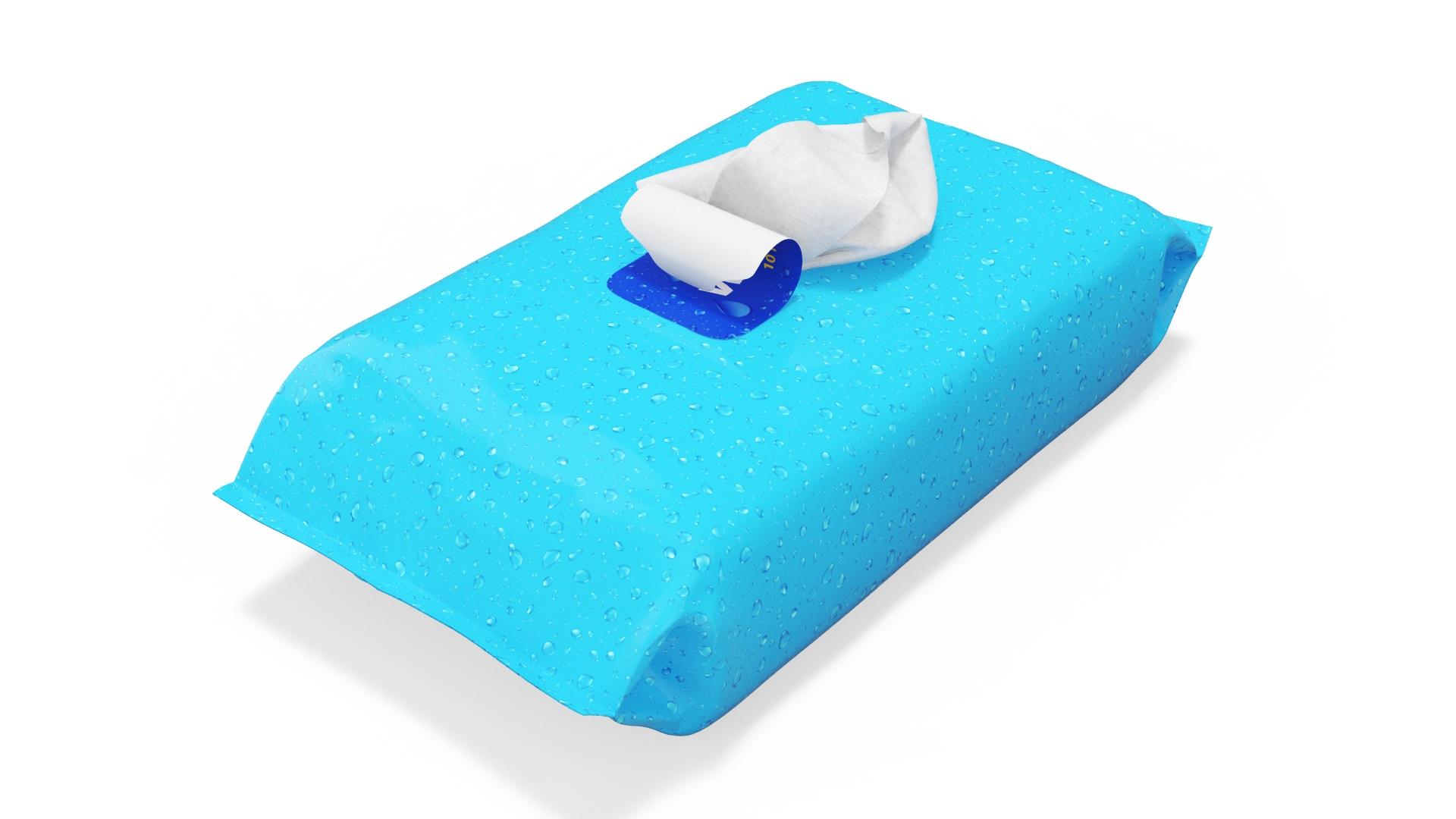 3D Blue Pack With Wet Napkin Sticking Out - TurboSquid 2230767