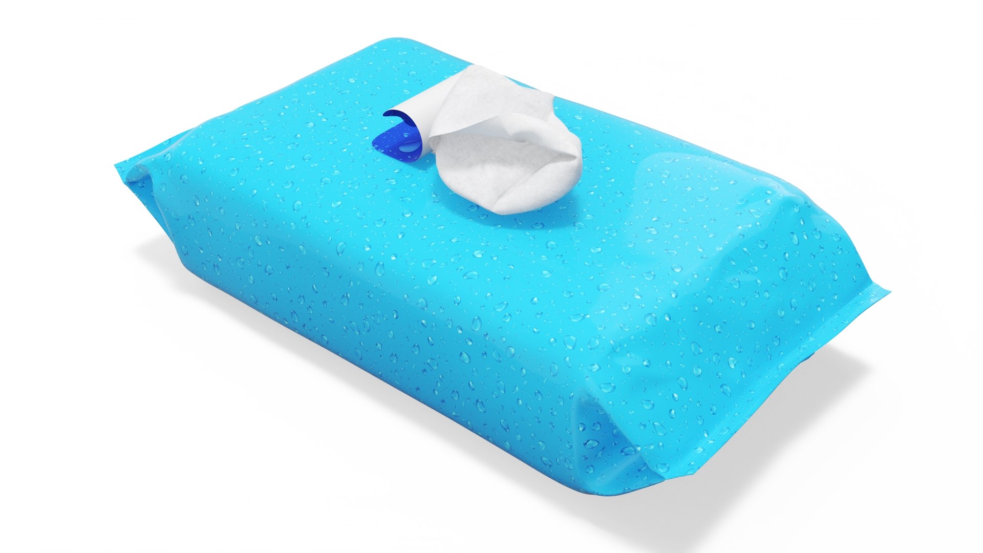 3D Blue Pack With Wet Napkin Sticking Out - TurboSquid 2230767