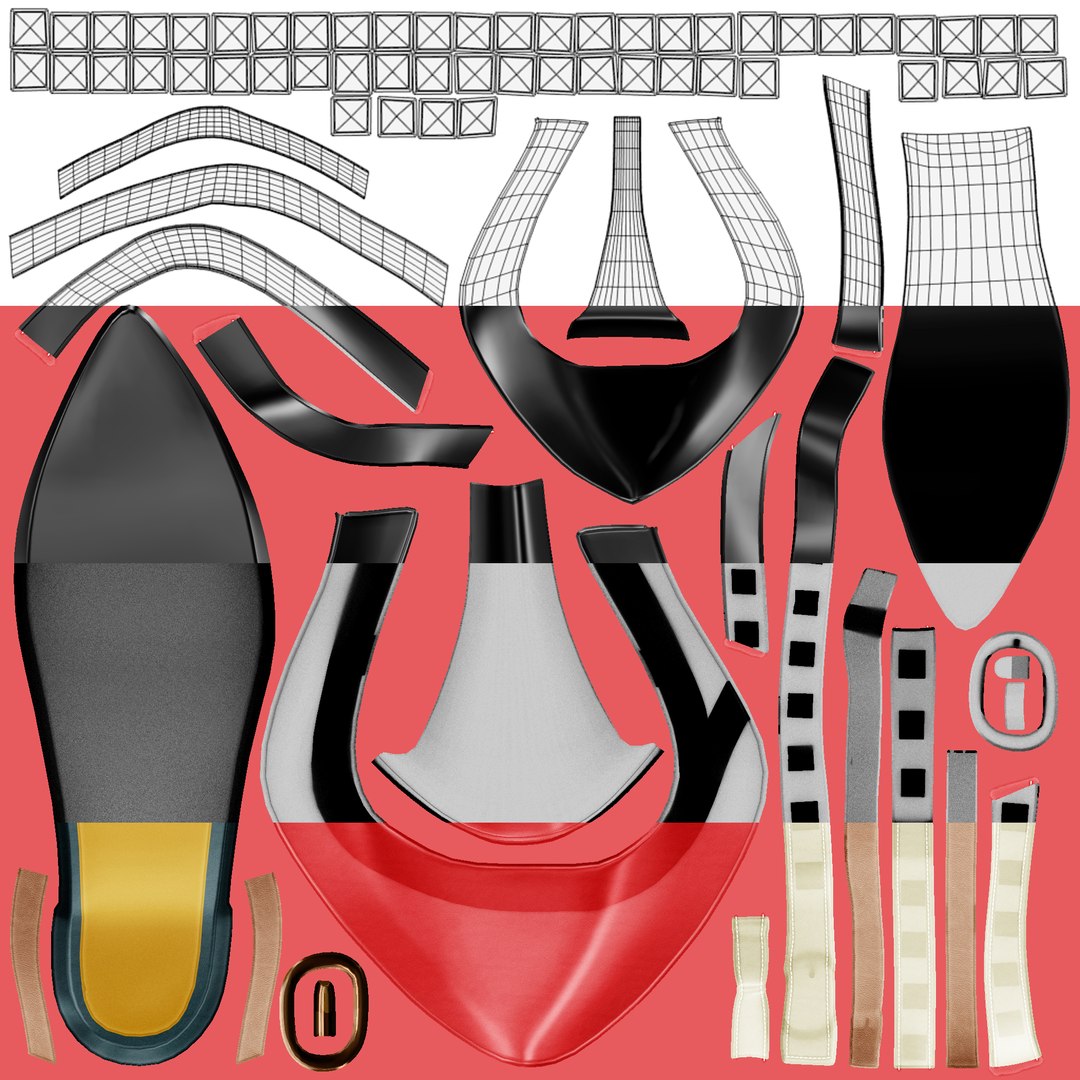 Studded Stilettos Model - TurboSquid 1160172