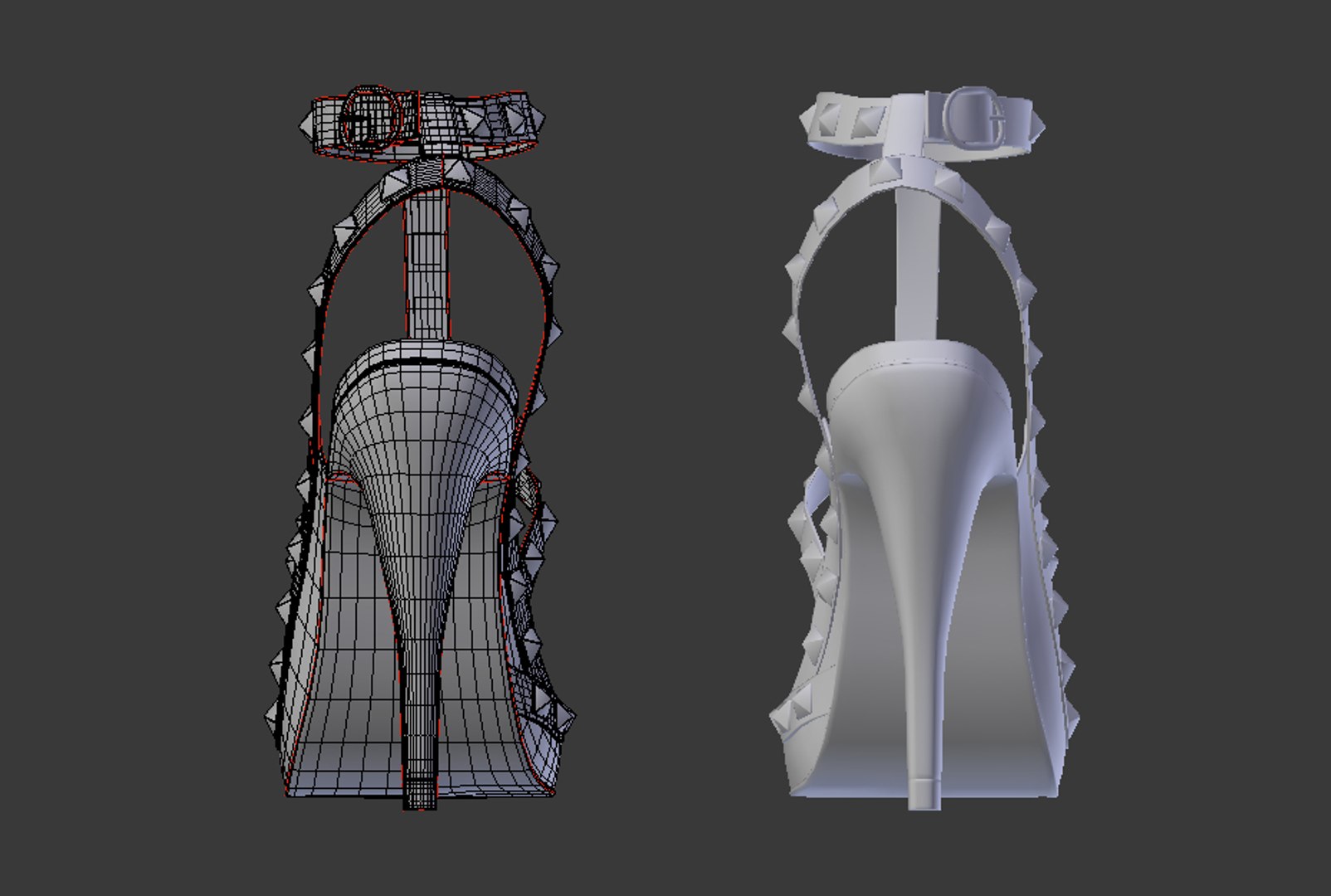 Studded Stilettos Model - TurboSquid 1160172