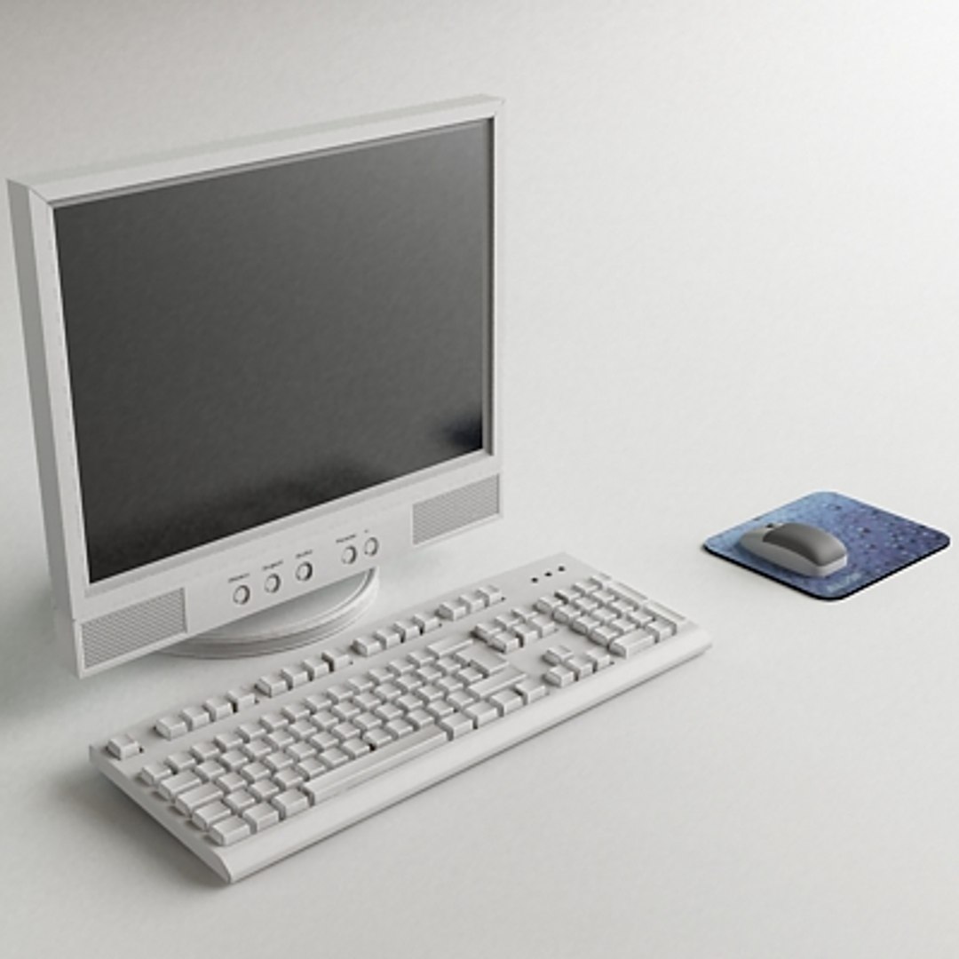 Office Clutter Desk Computers 3d Model