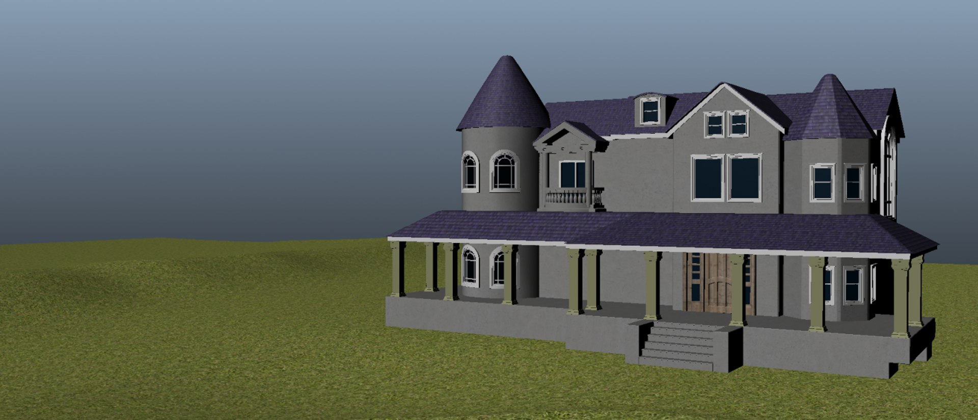 3D realistic mansion model - TurboSquid 1481333