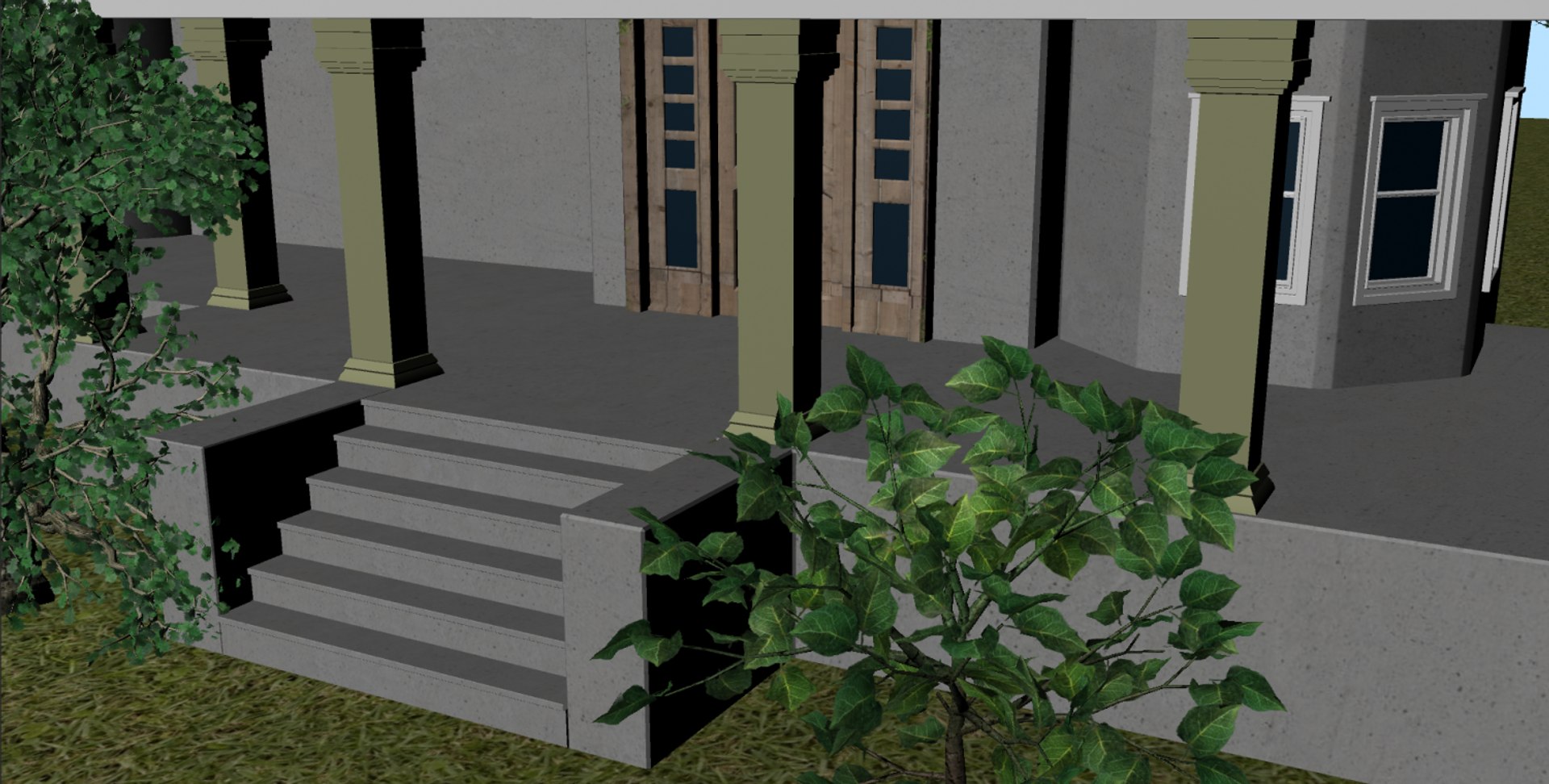 3D realistic mansion model - TurboSquid 1481333