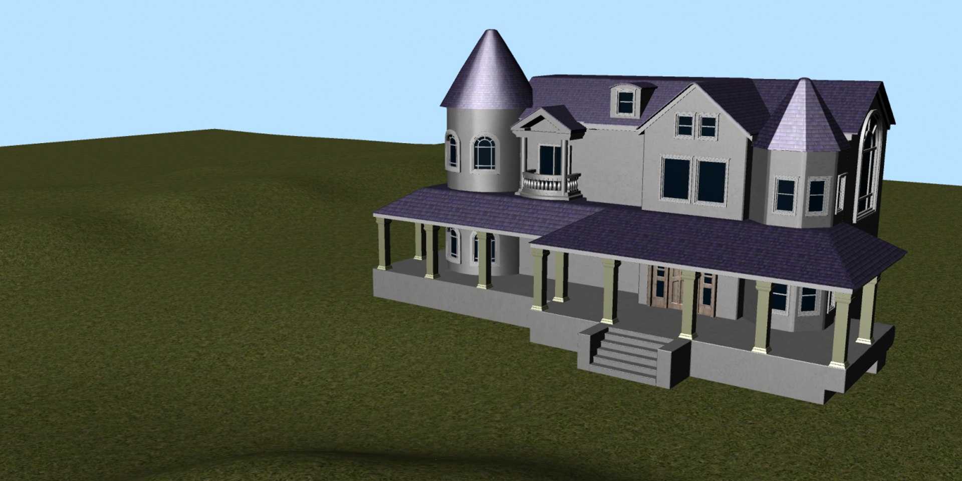 3D realistic mansion model - TurboSquid 1481333