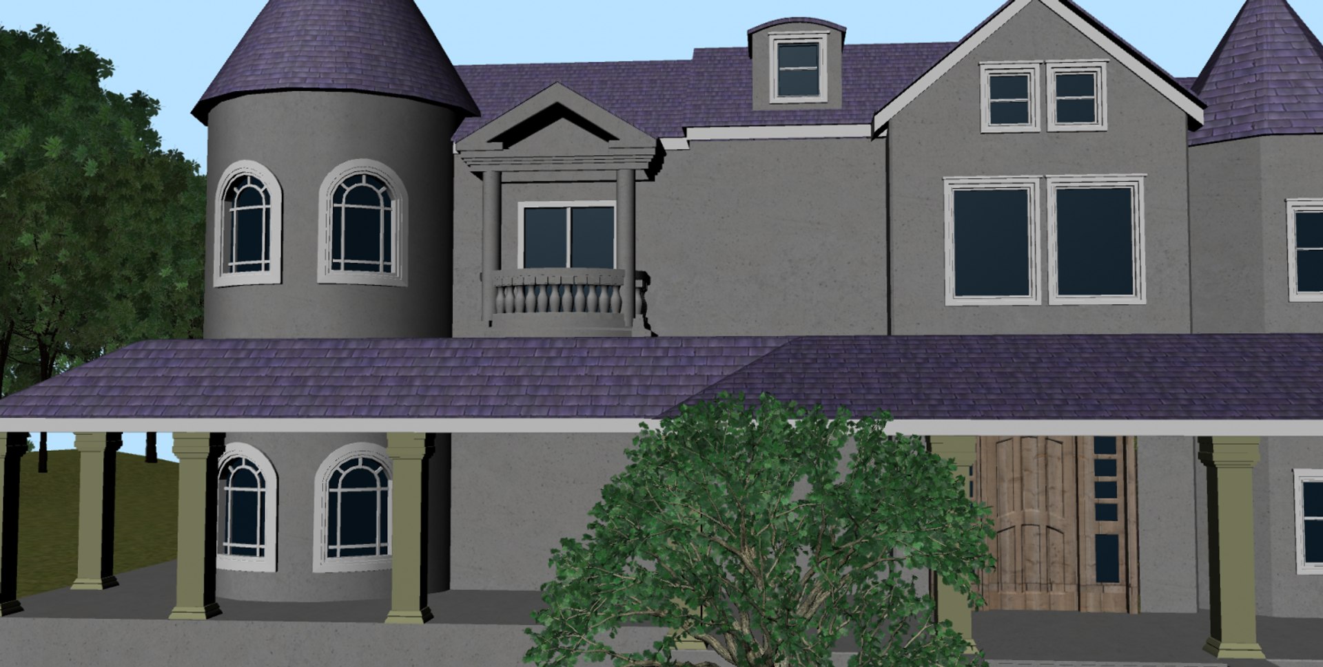 3D realistic mansion model - TurboSquid 1481333