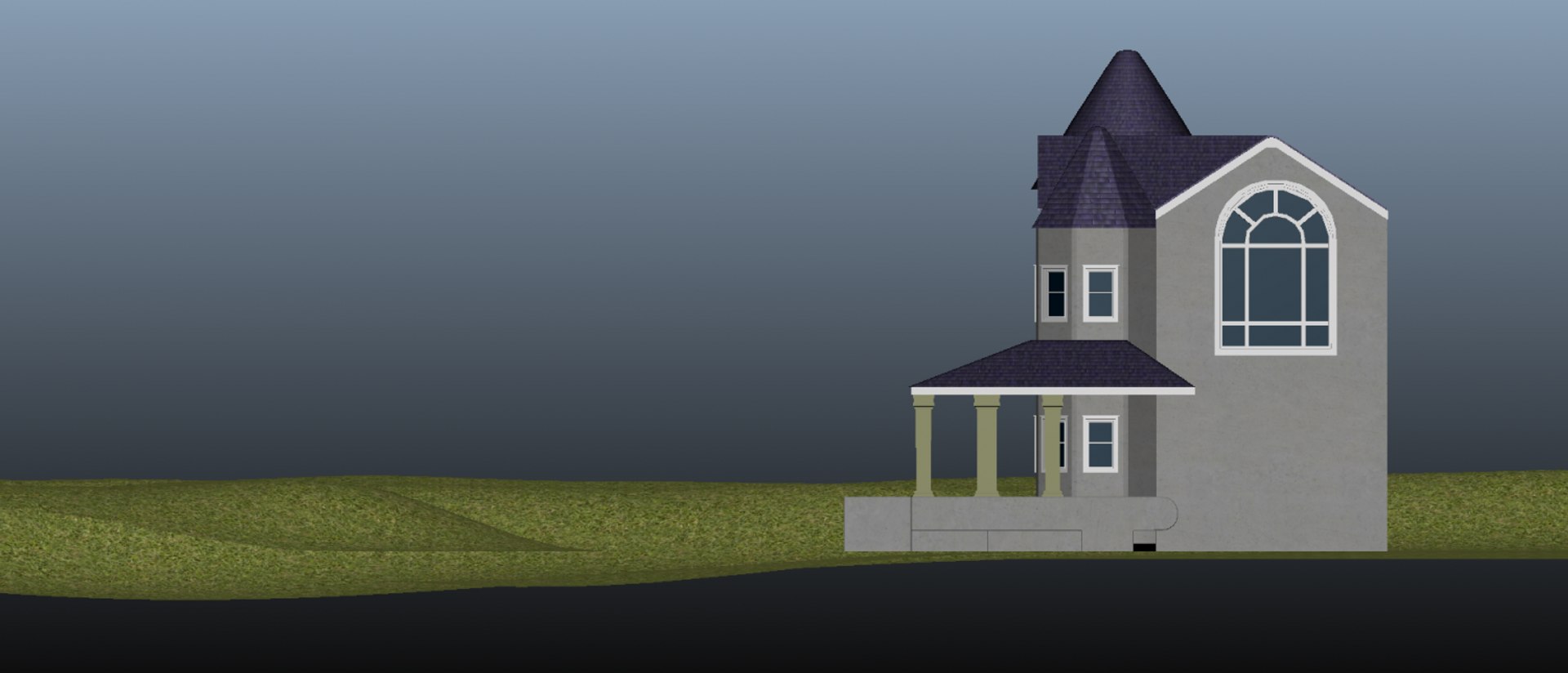 3D realistic mansion model - TurboSquid 1481333
