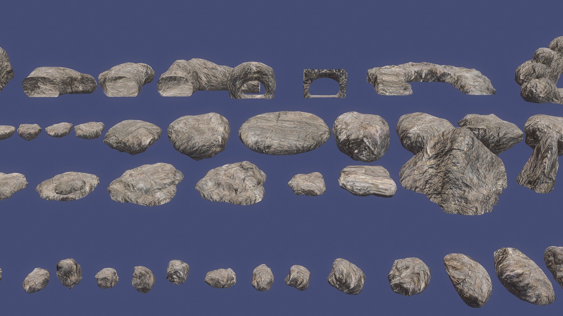 3D Low-poly Stones Model - TurboSquid 1713425
