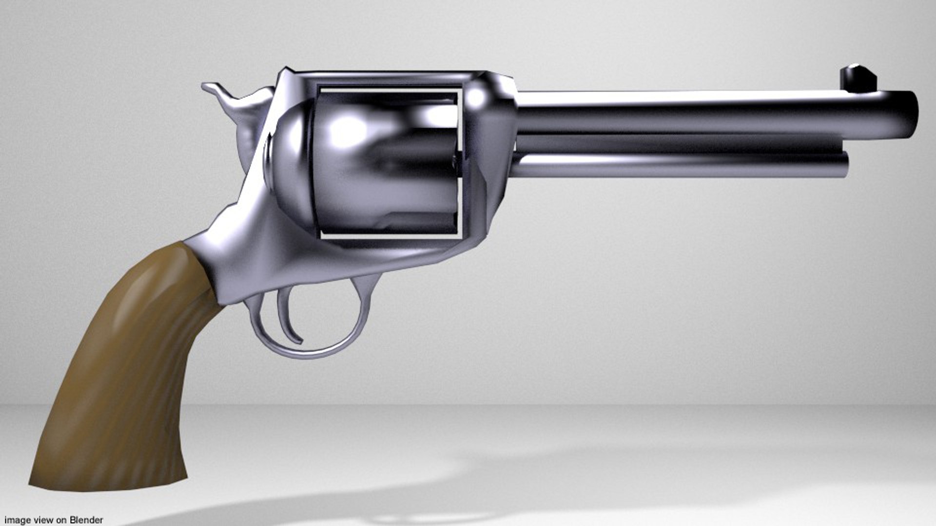 3d Model Gun Handgun Revolver