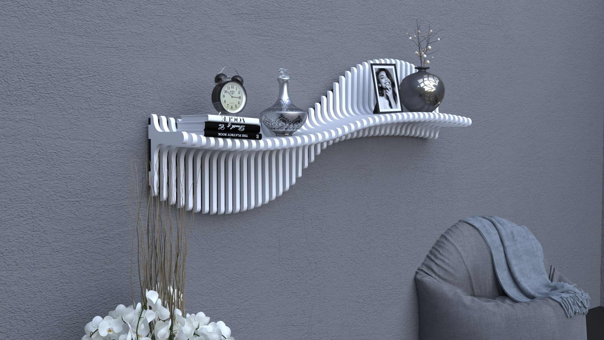 3D Parametric Wall Art 3d Model And DXF Cutting File - TurboSquid 2242285