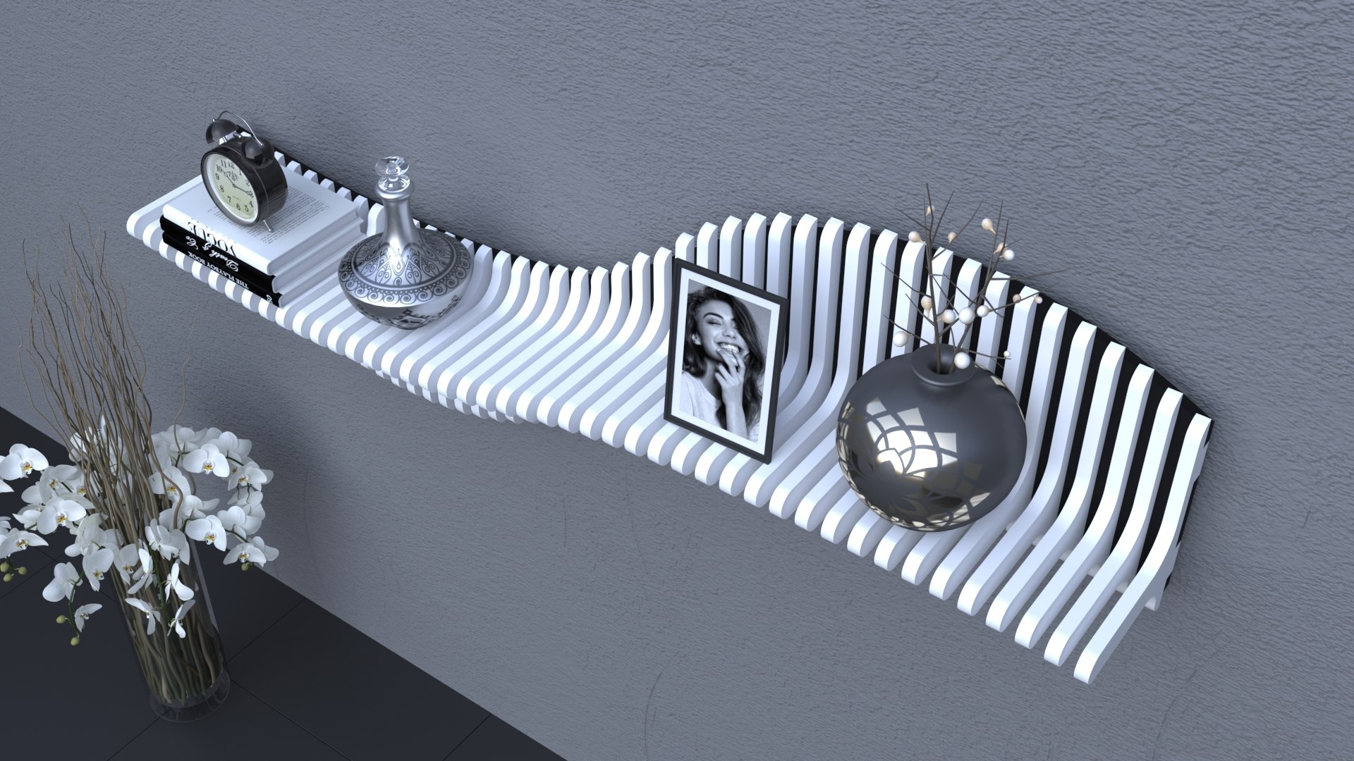 3D Parametric Wall Art 3d Model And DXF Cutting File - TurboSquid 2242285