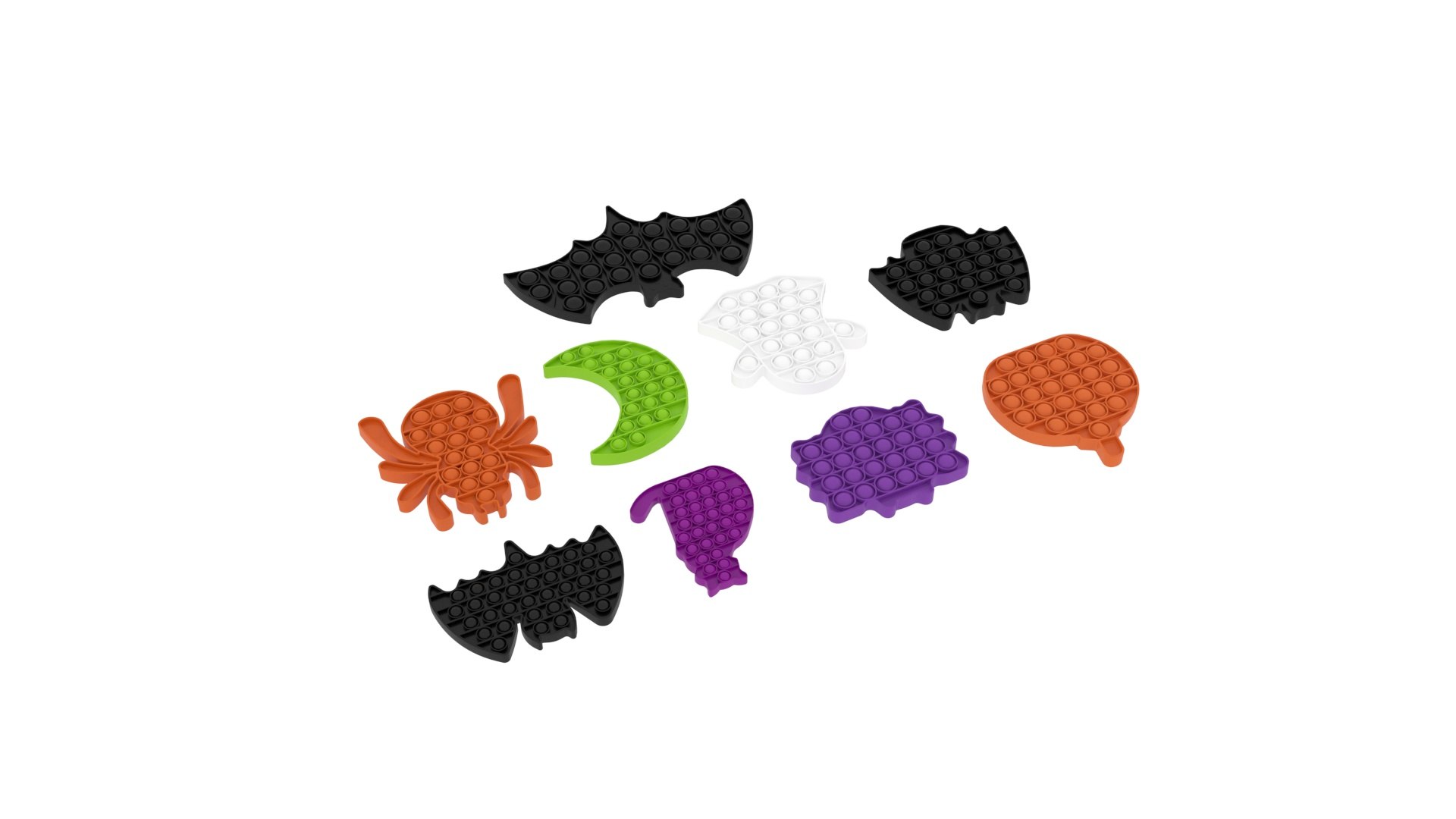 3D Halloween Pop It Fidget Toys Set - TurboSquid 1806502