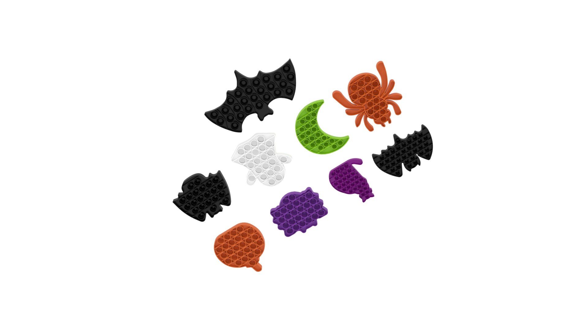 3D Halloween Pop It Fidget Toys Set - TurboSquid 1806502
