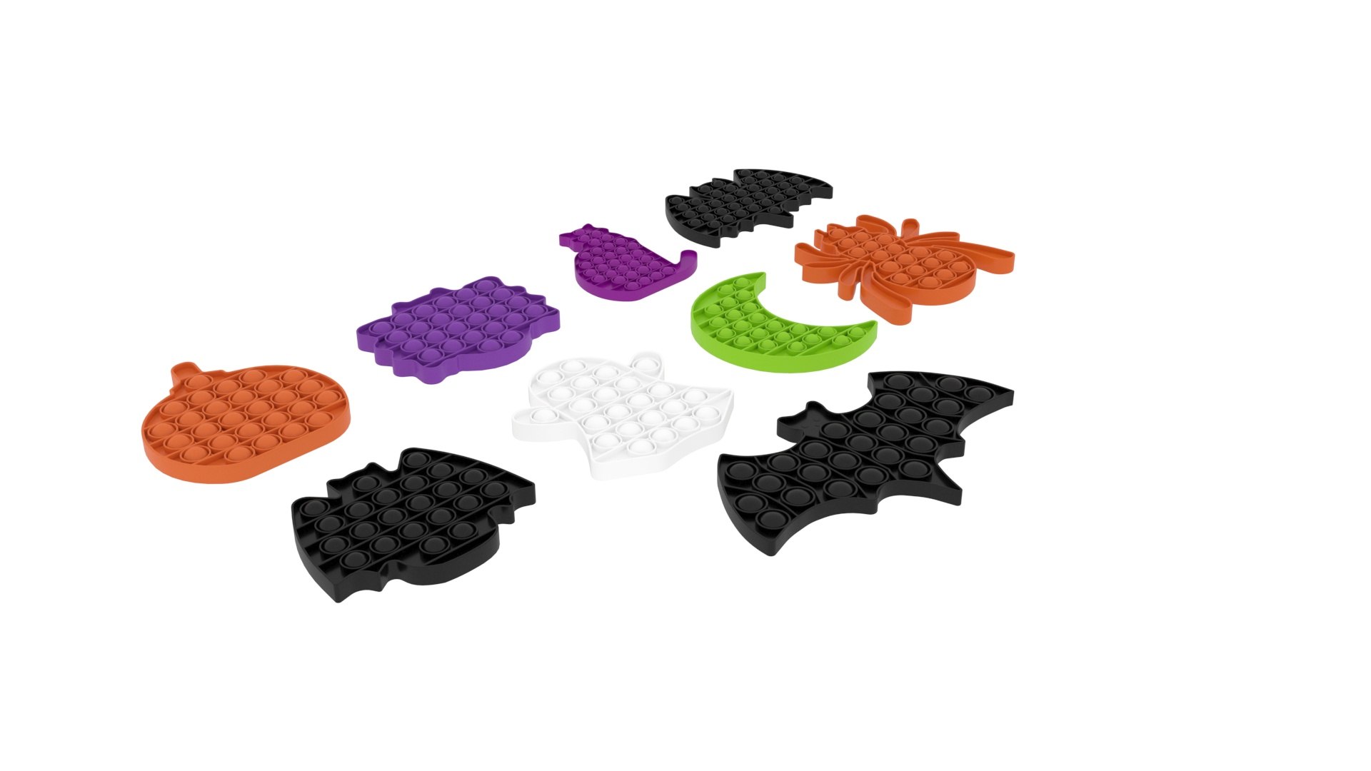 3D Halloween Pop It Fidget Toys Set - TurboSquid 1806502