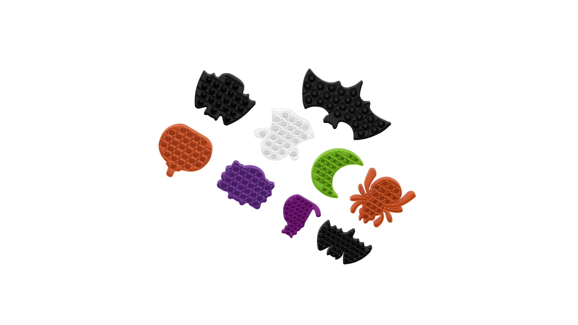 3D Halloween Pop It Fidget Toys Set - TurboSquid 1806502