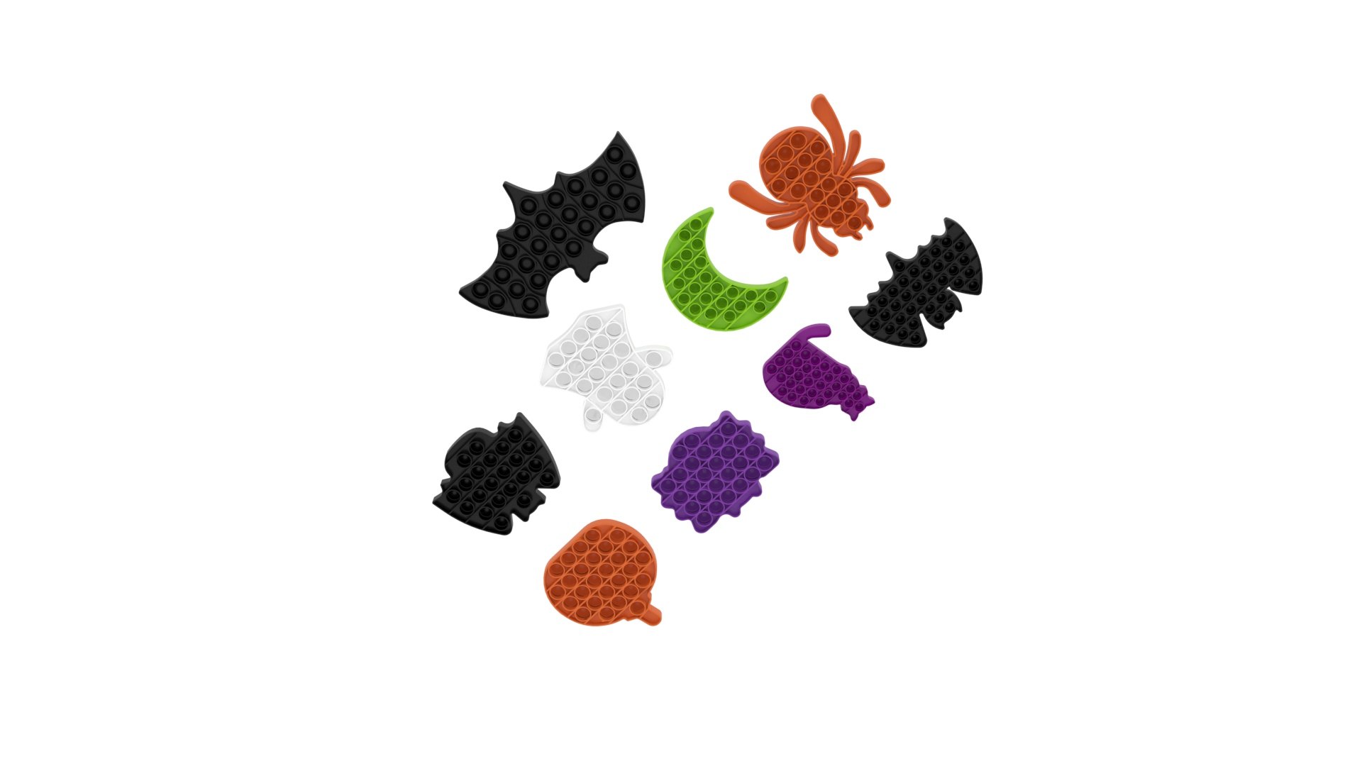 3D Halloween Pop It Fidget Toys Set - TurboSquid 1806502