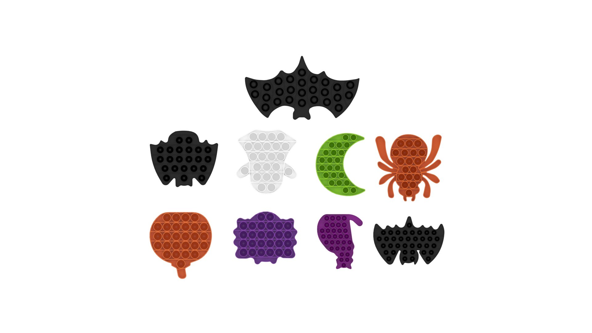 3D Halloween Pop It Fidget Toys Set - TurboSquid 1806502