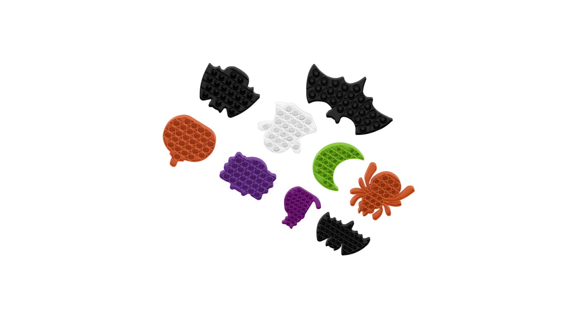 3D Halloween Pop It Fidget Toys Set - TurboSquid 1806502
