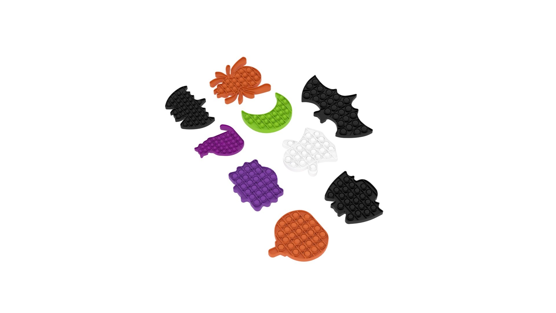 3D Halloween Pop It Fidget Toys Set - TurboSquid 1806502