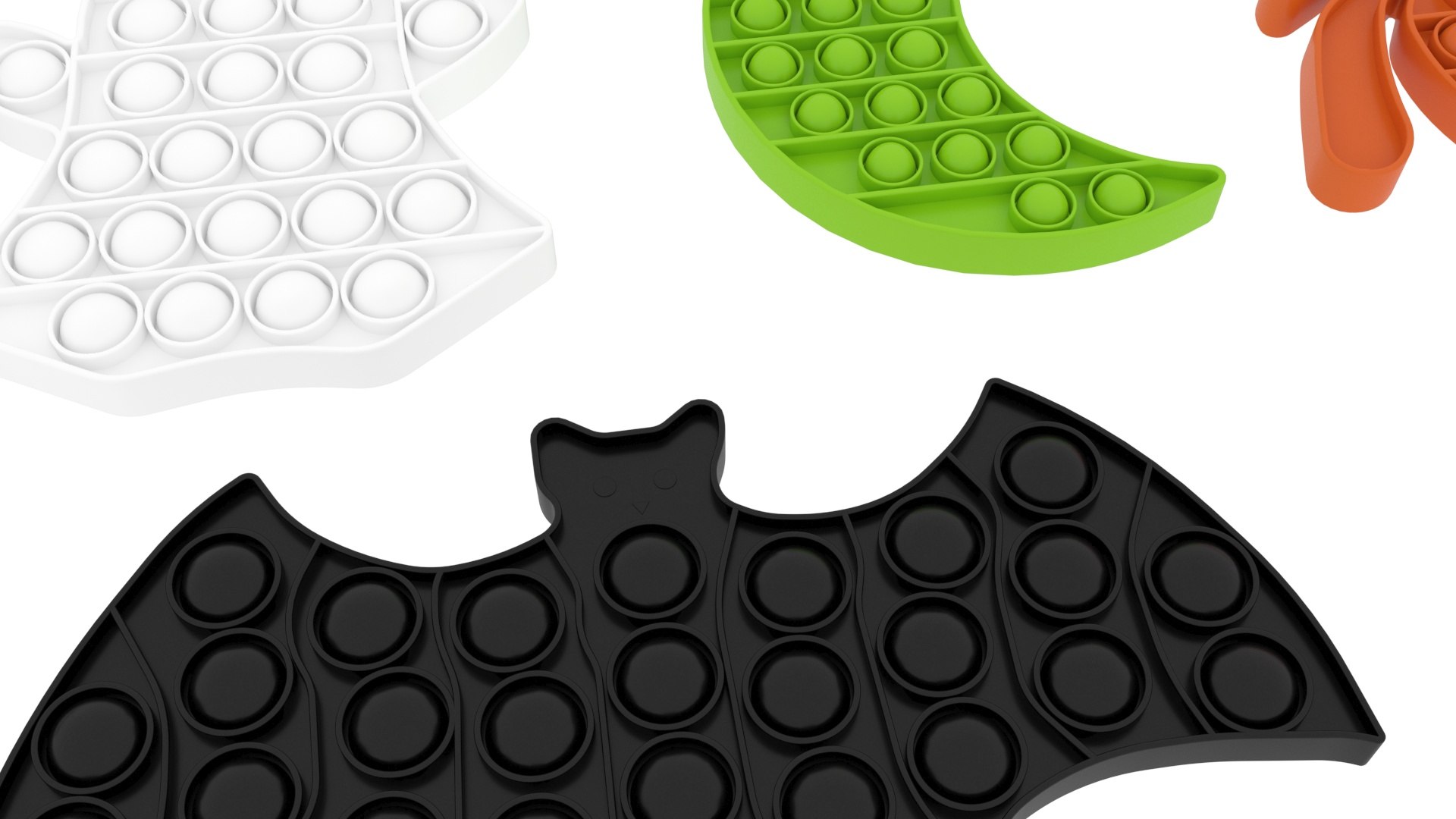 3D Halloween Pop It Fidget Toys Set - TurboSquid 1806502