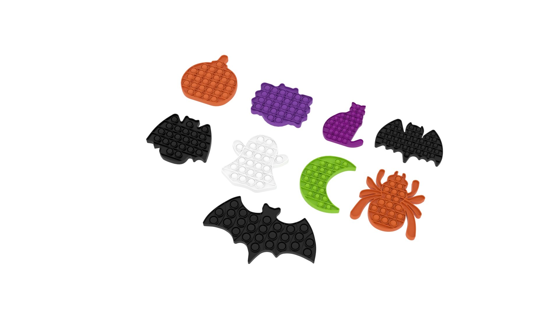 3D Halloween Pop It Fidget Toys Set - TurboSquid 1806502
