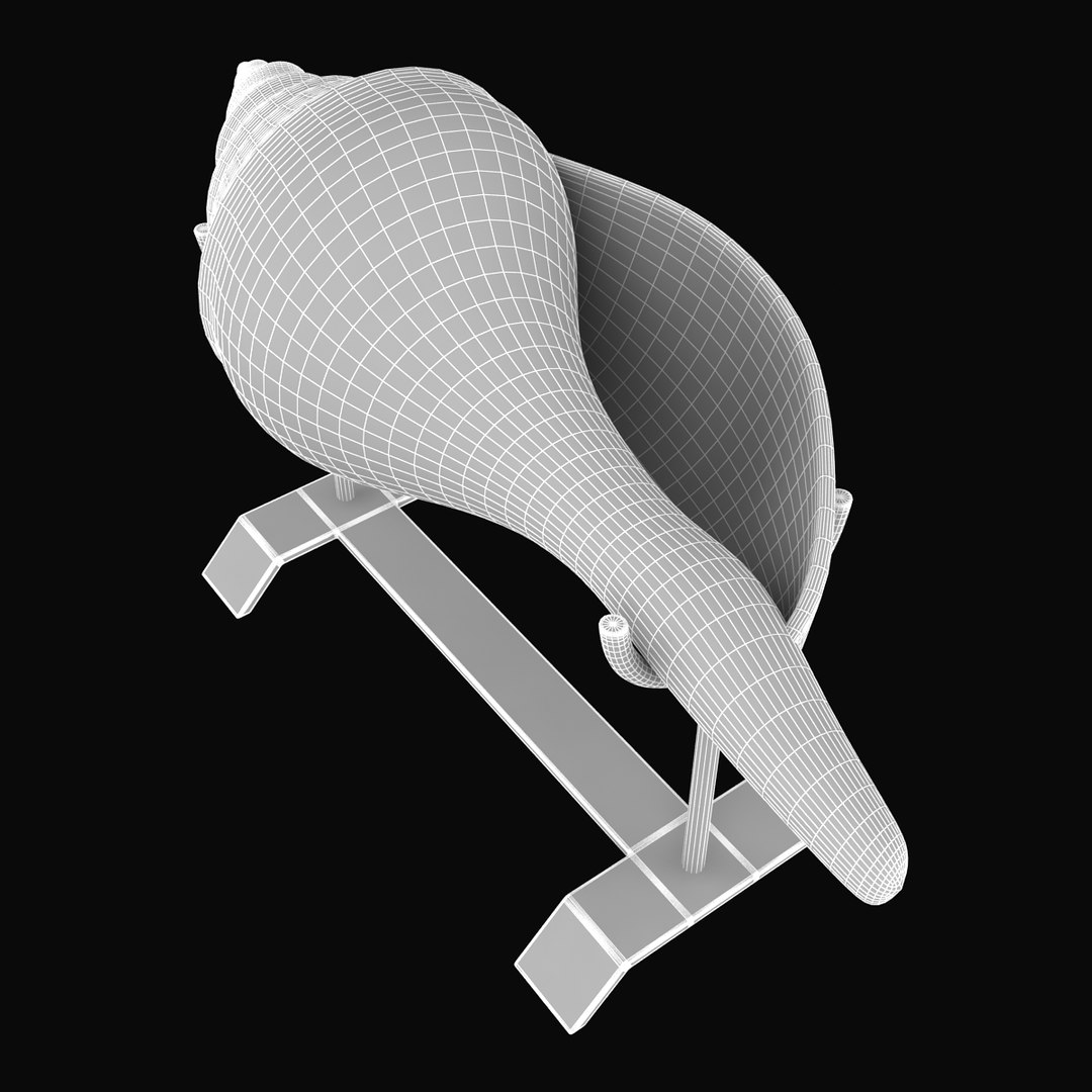 shell sculpture stand 3d model