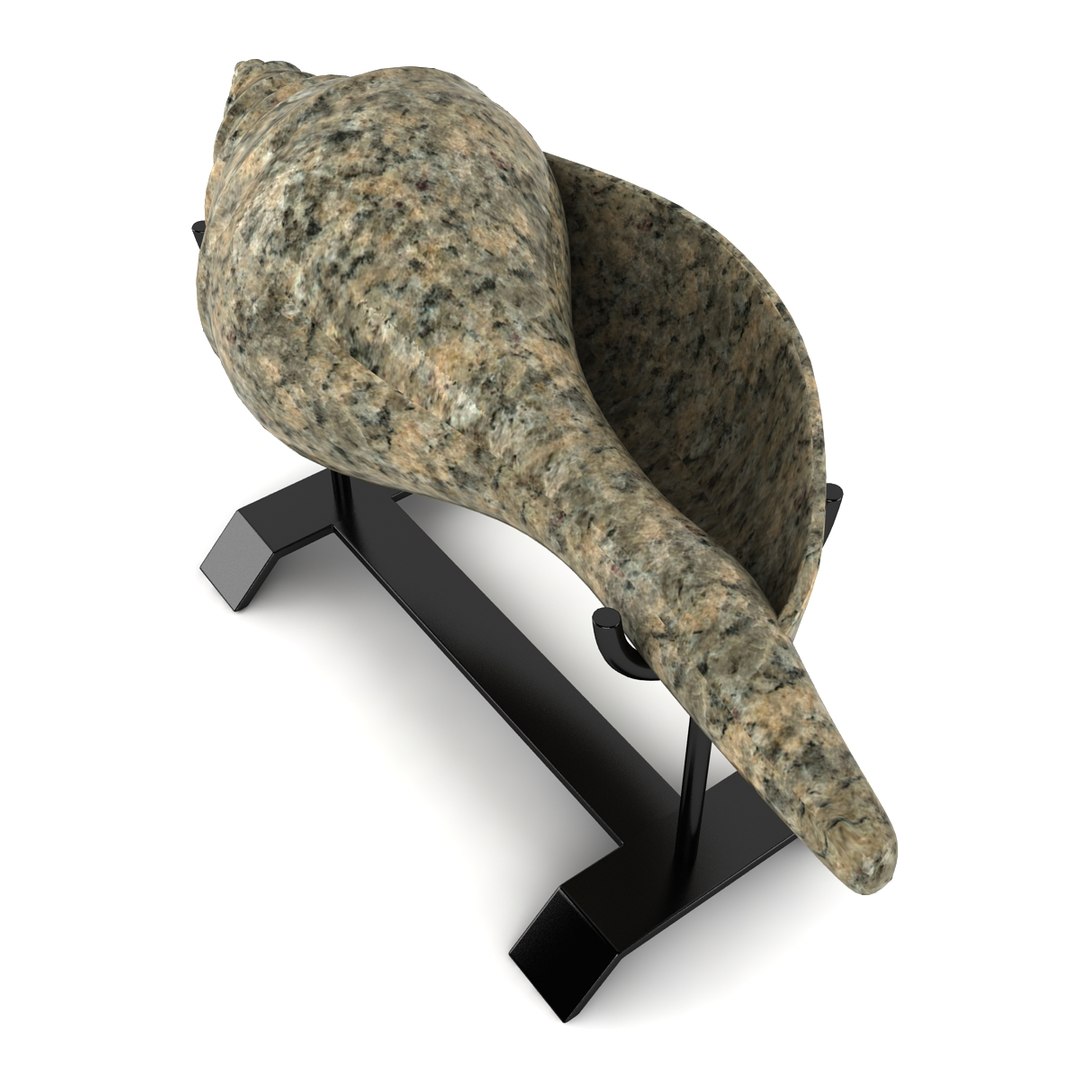 shell sculpture stand 3d model