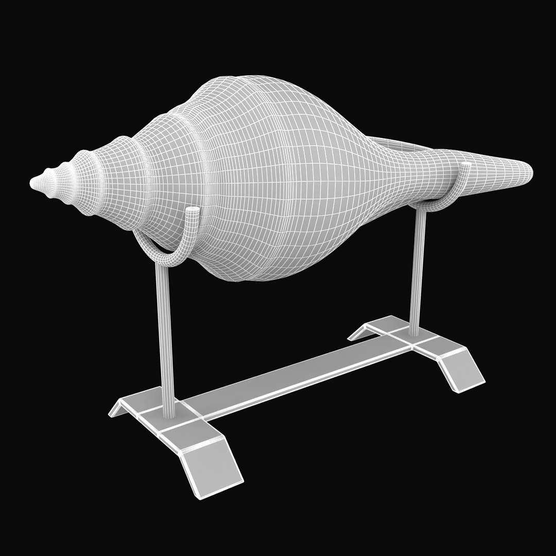 shell sculpture stand 3d model
