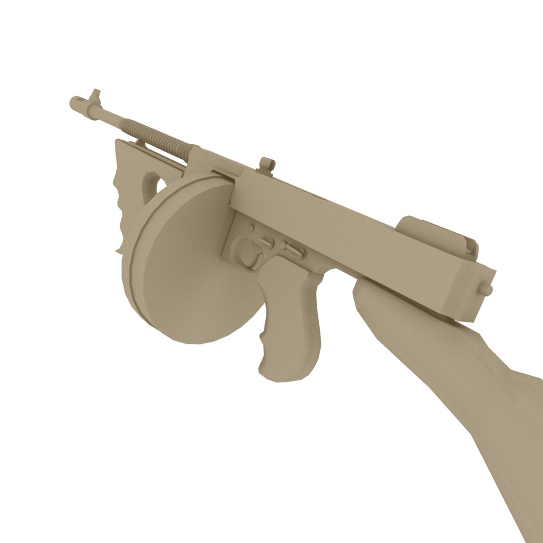 3d Thompson Machine Gun