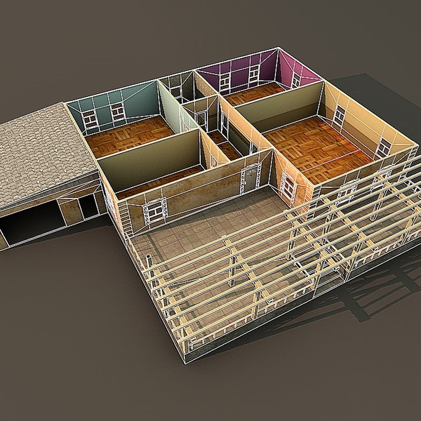 3d model house interior building