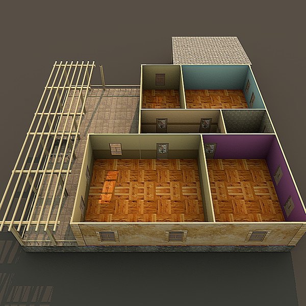 3d model house interior building