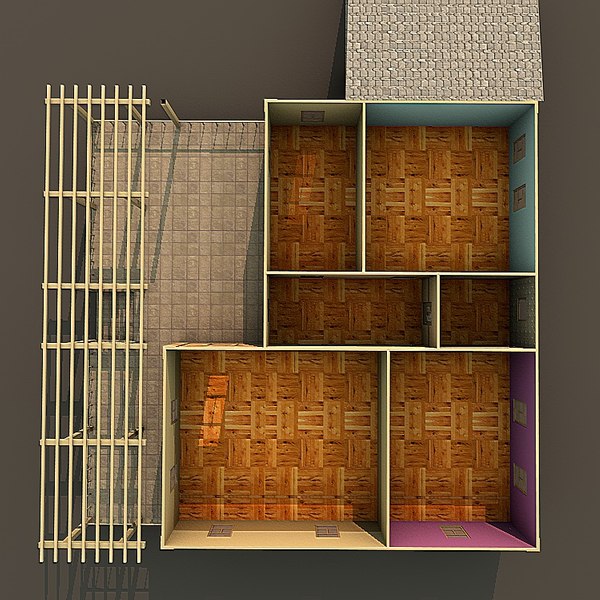 3d model house interior building